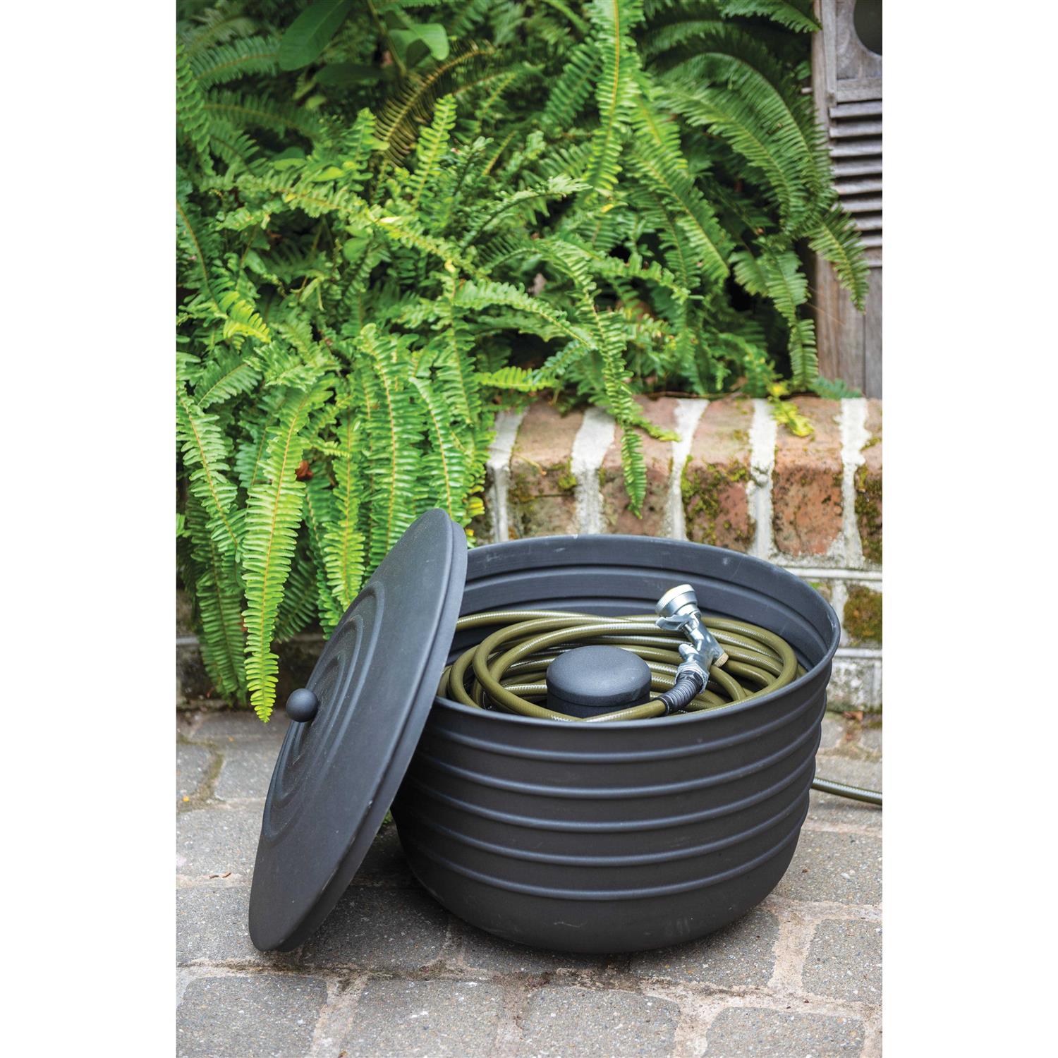 Matte Black Ribbed Hose Pot with Lid - Hardware&Tools Online Store