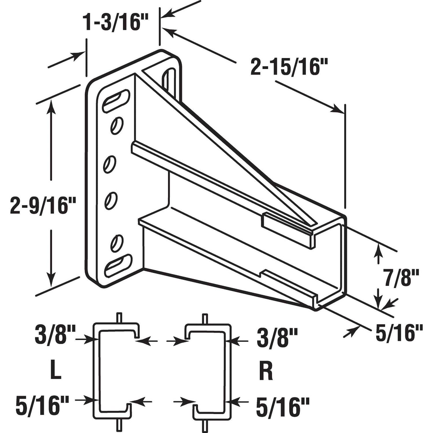 Prime-Line Drawer Side Track Brackets - Hardware&Tools Online Store