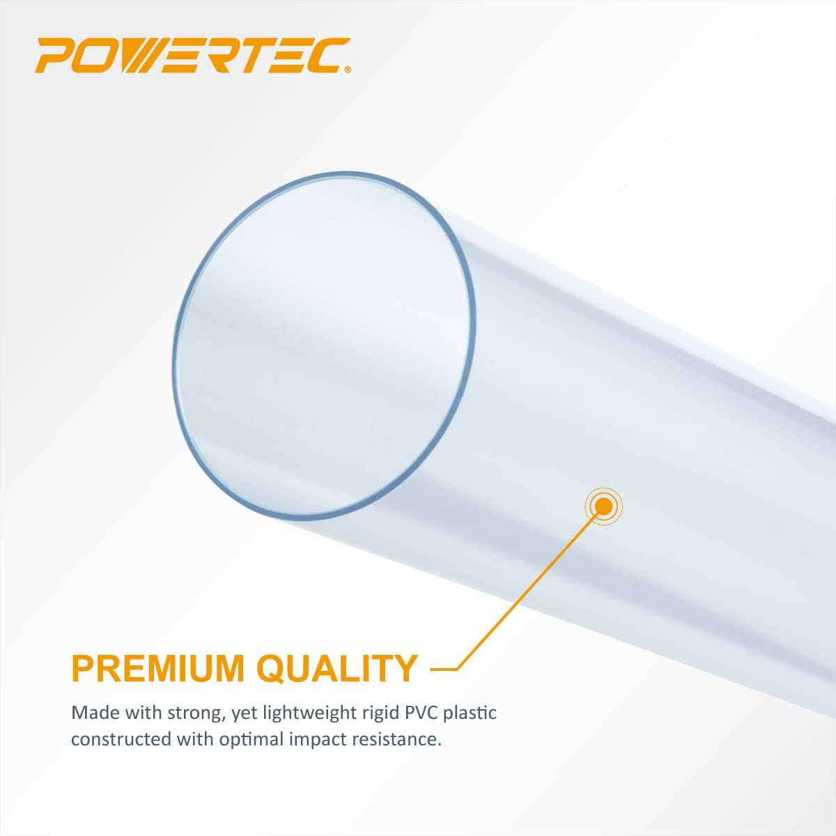 POWERTEC 70176V Clear PVC Pipe 2-1/2 x 36 Long - Hardware&Tools Online ...