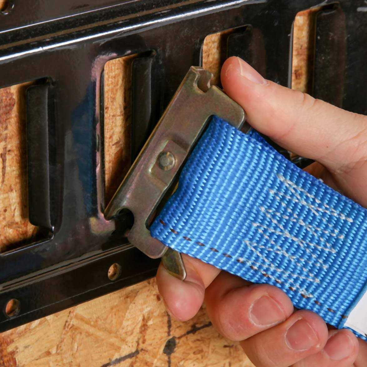 Dc Cargo Etrack Rails 8' Horizontal Black Powder Coated E Track Rail ...