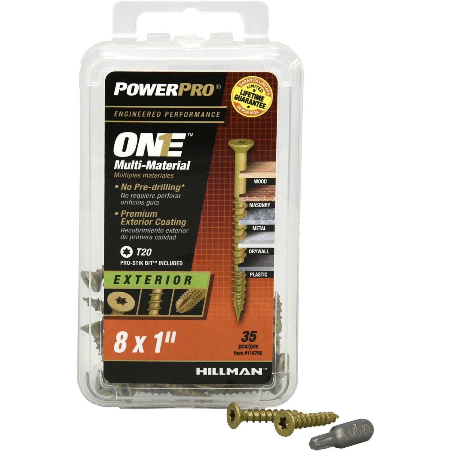 Hillman PowerPro One Multi-Material Exterior Screws - Hardware&Tools ...