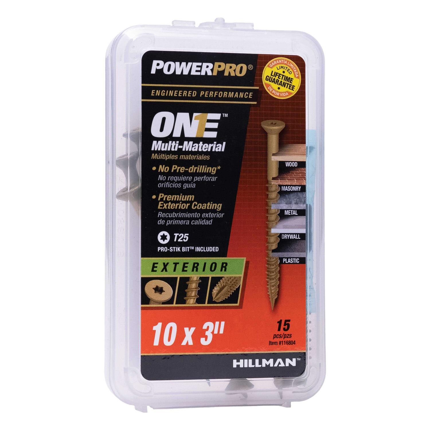 Power Pro One Exterior Flat-Head Multi-Material Screws - Hardware&Tools ...