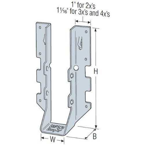Simpson Strong-Tie LUS210-2Z Face Mount Double Joist Hanger - Hardware ...