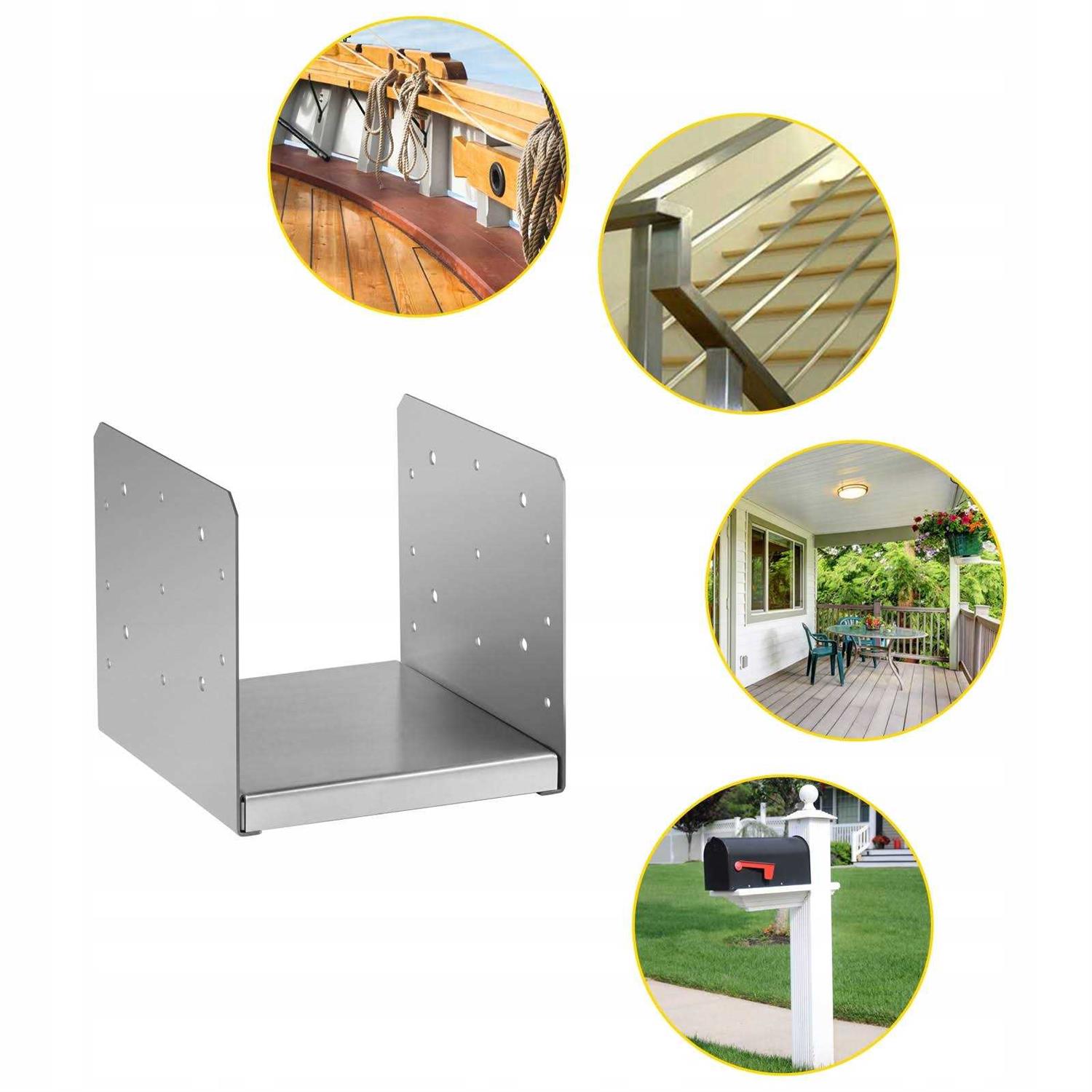 VEVOR Standoff Post Base Adjustable Post Base Adjustable Post Anchor ...