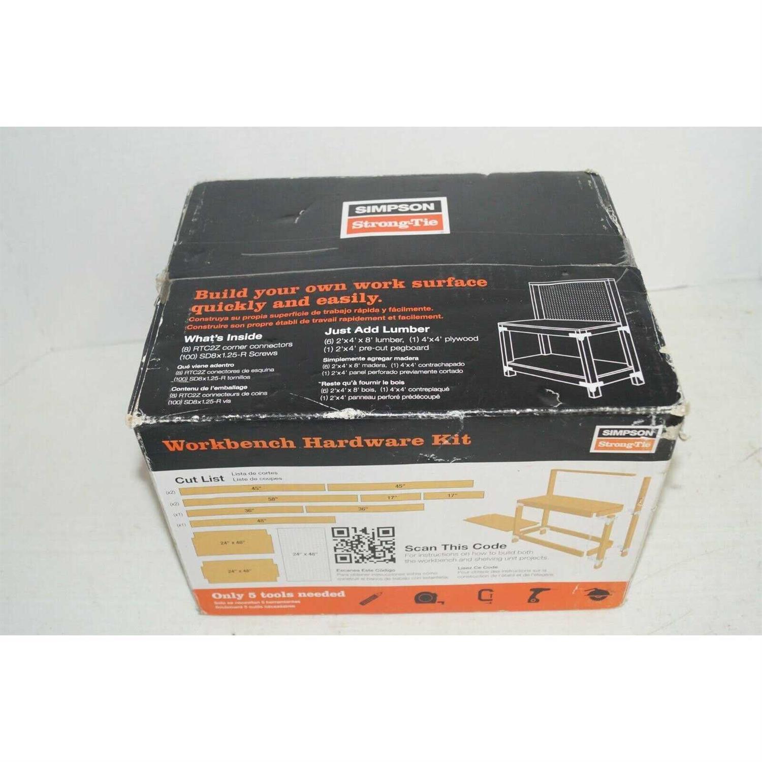 Simpson Strong-Tie WBSK Workbench Shelving Hardware Kit - Hardware ...