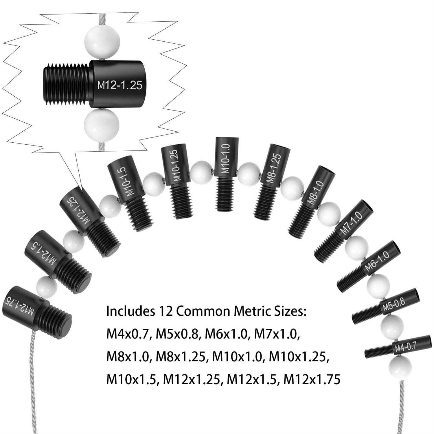 Nut And Bolt Thread Checker 26 Male/Female Thread Identifier Gauges ...