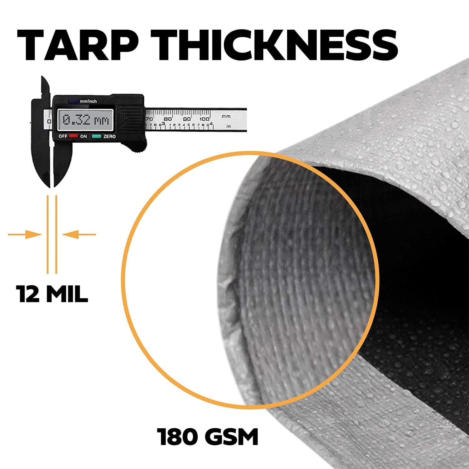 HOMESTEAD Heavy Duty 12 Mil Tarp Cover with Metal Grommets and ...