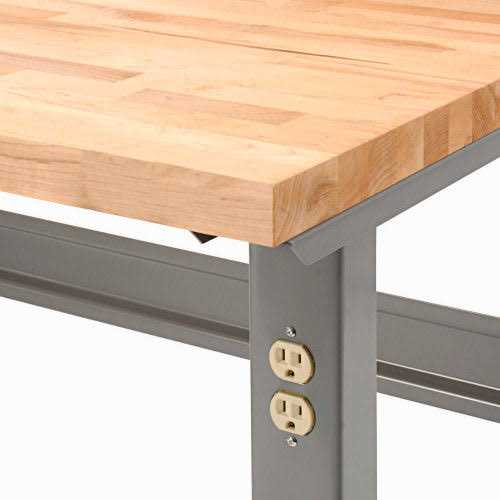 Global Industrial 60 x 30 Adjustable Height Workbench C-Channel Leg ...