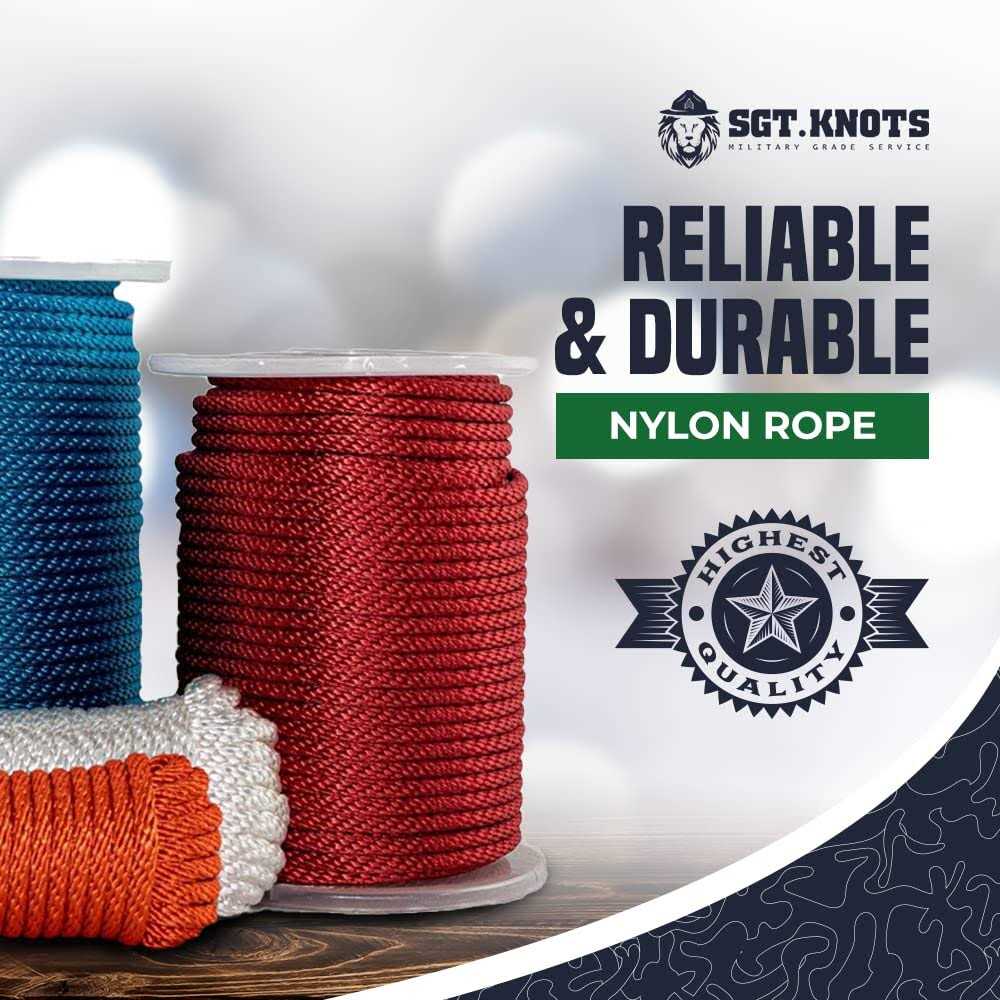 SGT KNOTS Solid Braid Nylon Utility Rope - Hardware&Tools Online Store