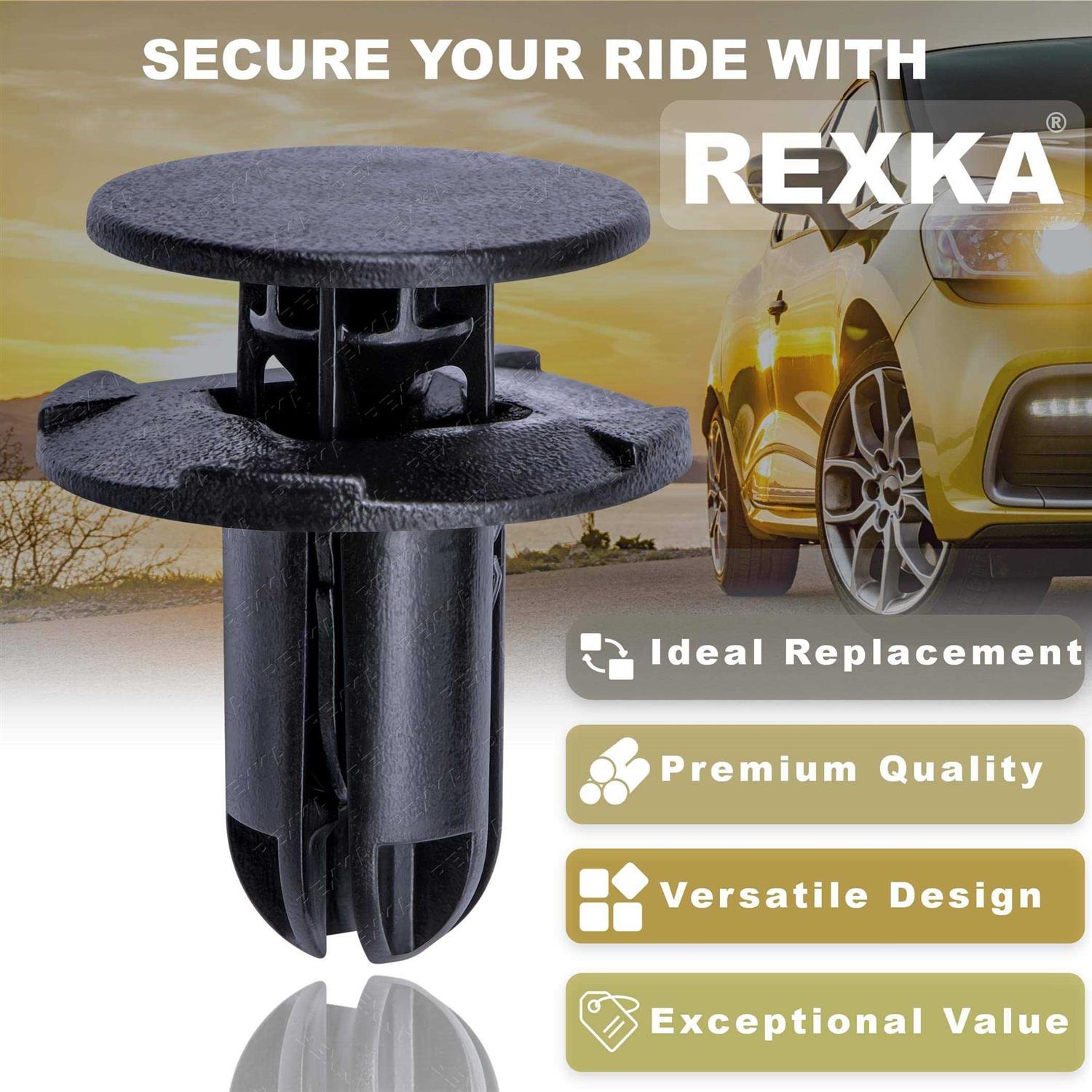 Rexka Fender Liner Push-type Retainer Clip Fastener Compatible W ...