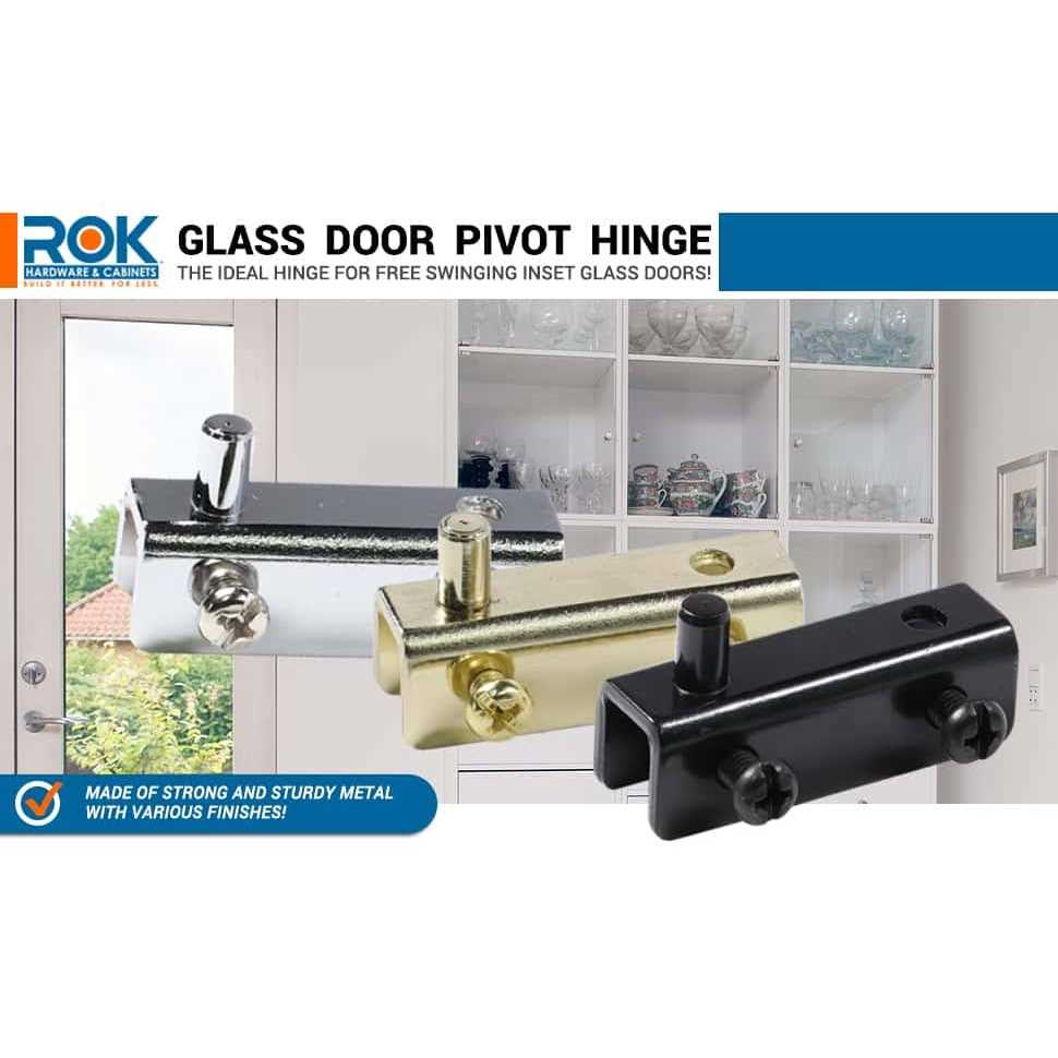 Rok Glass Door Pivot Hinge for Free Swinging Glass Doors - Hardware&Tools Online Store
