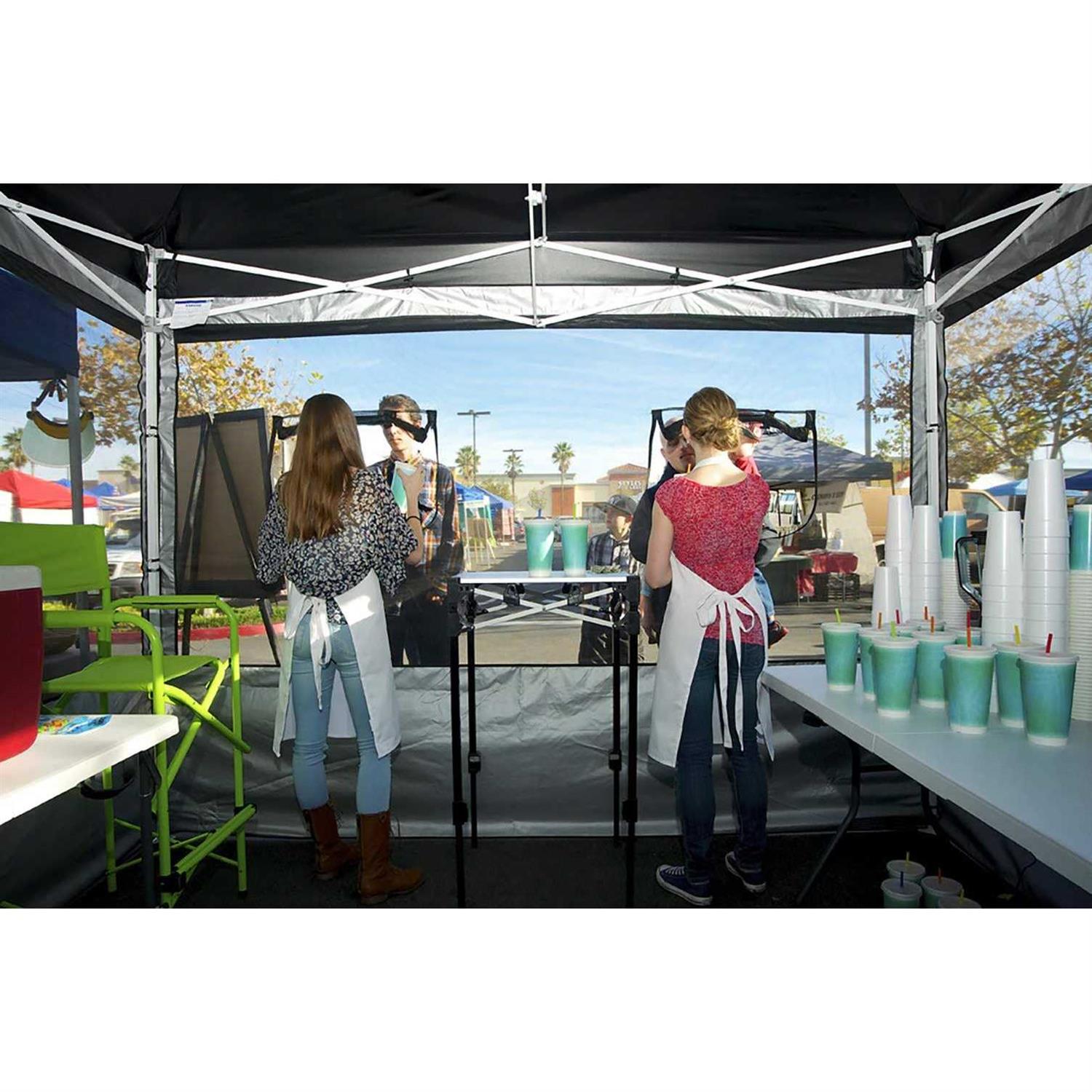 E-Z Up SPFM104TCBK 10' Food Booth Black Mesh Sidewall - Hardware&Tools ...