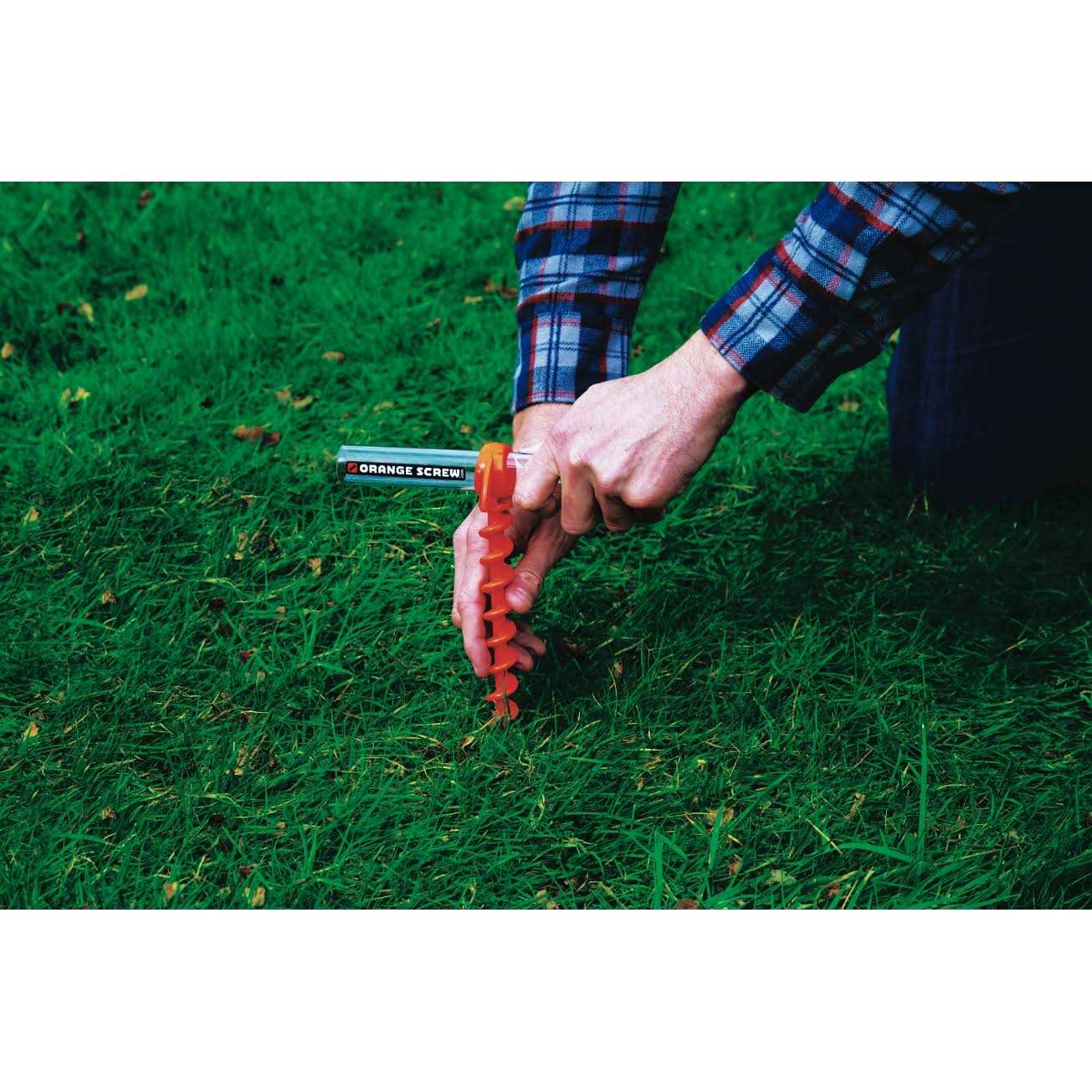 Orange Screw Small Ground Anchor 4 pk - Hardware&Tools Online Store