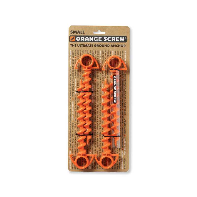 Orange Screw Small Ground Anchor 4 pk - Hardware&Tools Online Store