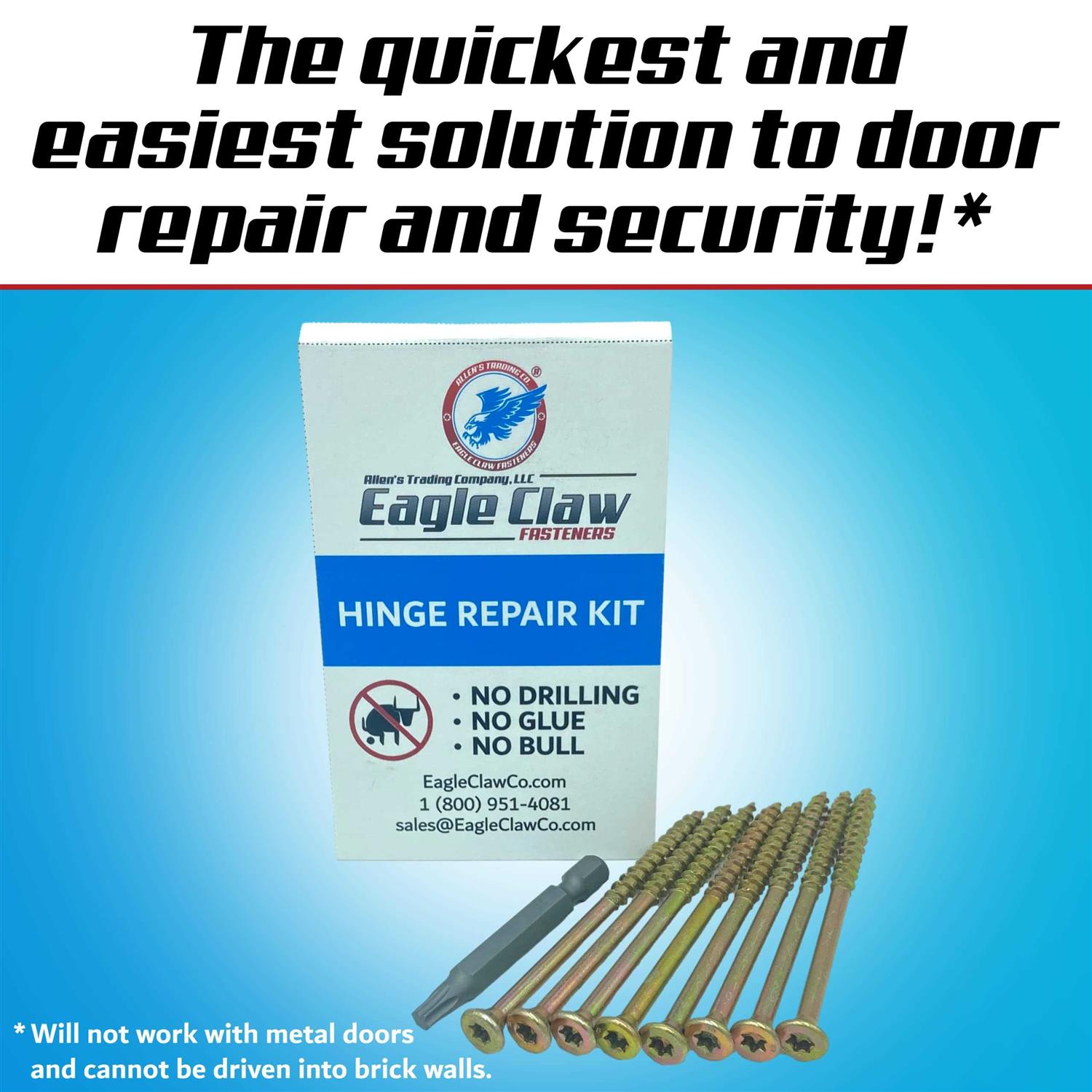 Easy DIY Stripped Screw Hole Repair Kit Door Hinge Repair Kit No Pre ...