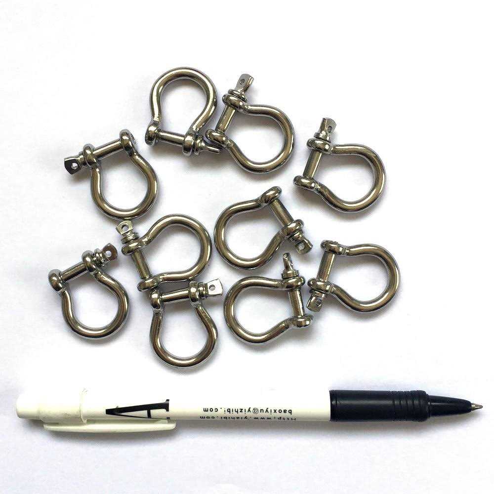 JingYi Stainless Steel Bow Shackle 4mm Silver Color,for Paracord ...