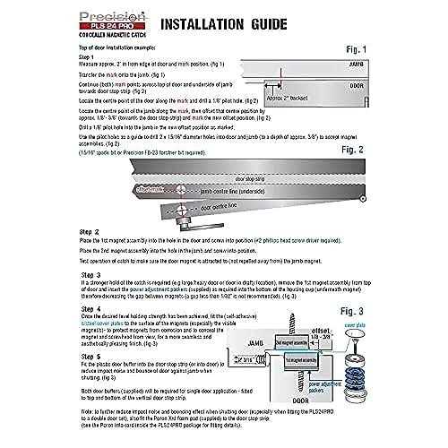 Precision Lock PLS 24 PRO Concealed Magnetic Catch for Light to Heavy ...