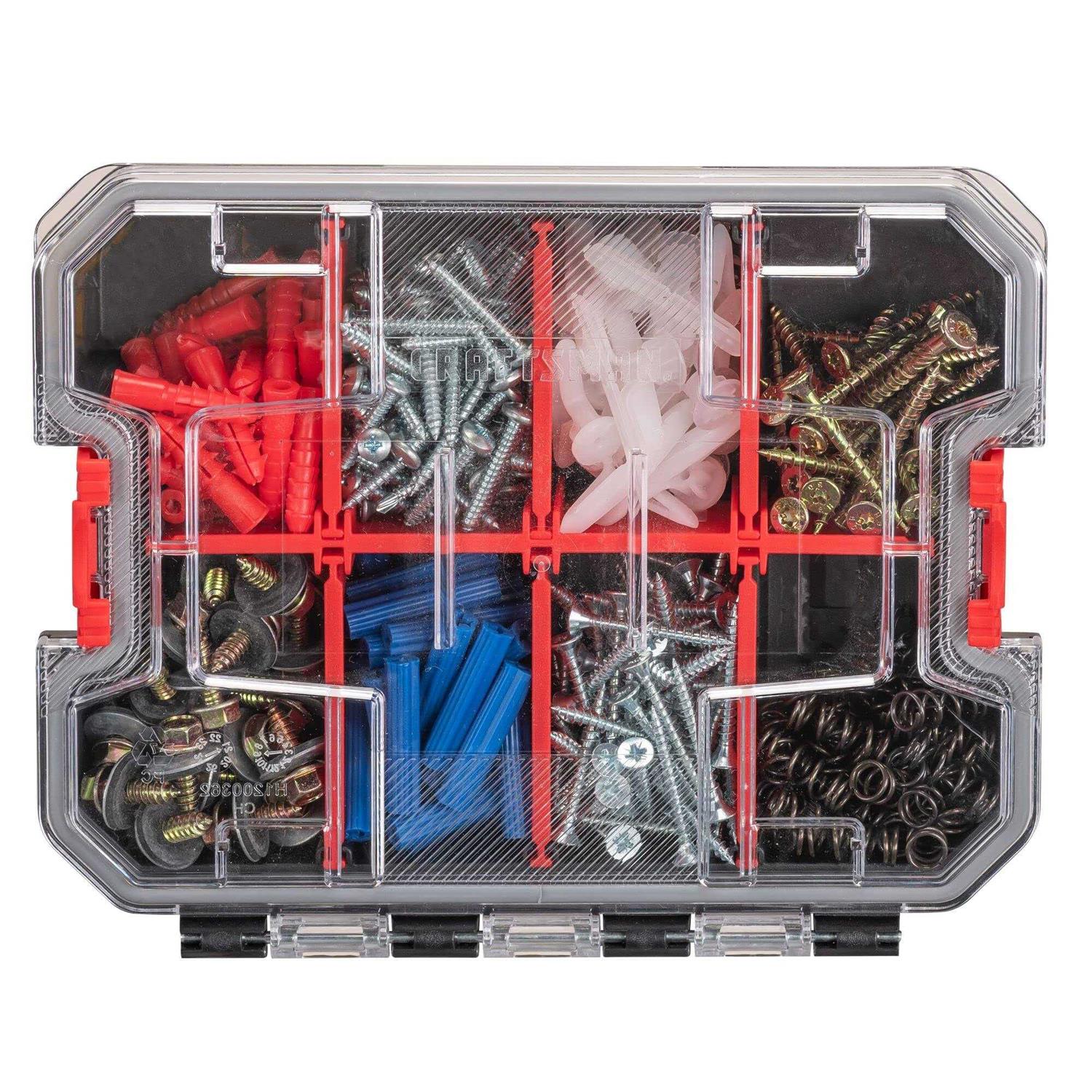 CRAFTSMAN VERSASTACK 8-Compartment Plastic Small Parts Organizer ...