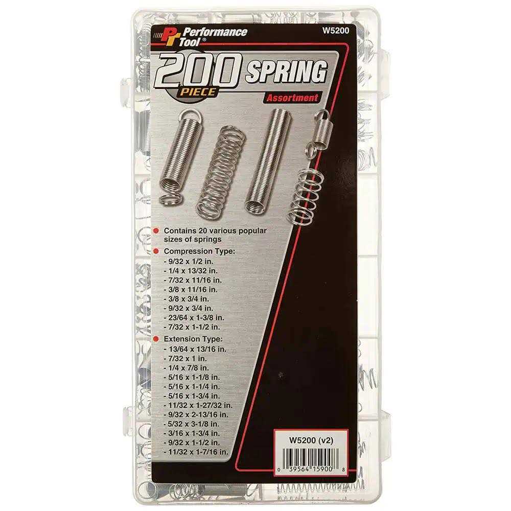 Performance Tool Spring Assortment 200 Piece W5200 - Hardware&Tools ...