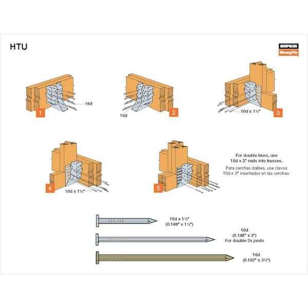 Simpson Strong-Tie HTU26 2x6 Heavy Face Mount Truss Hanger - Hardware ...