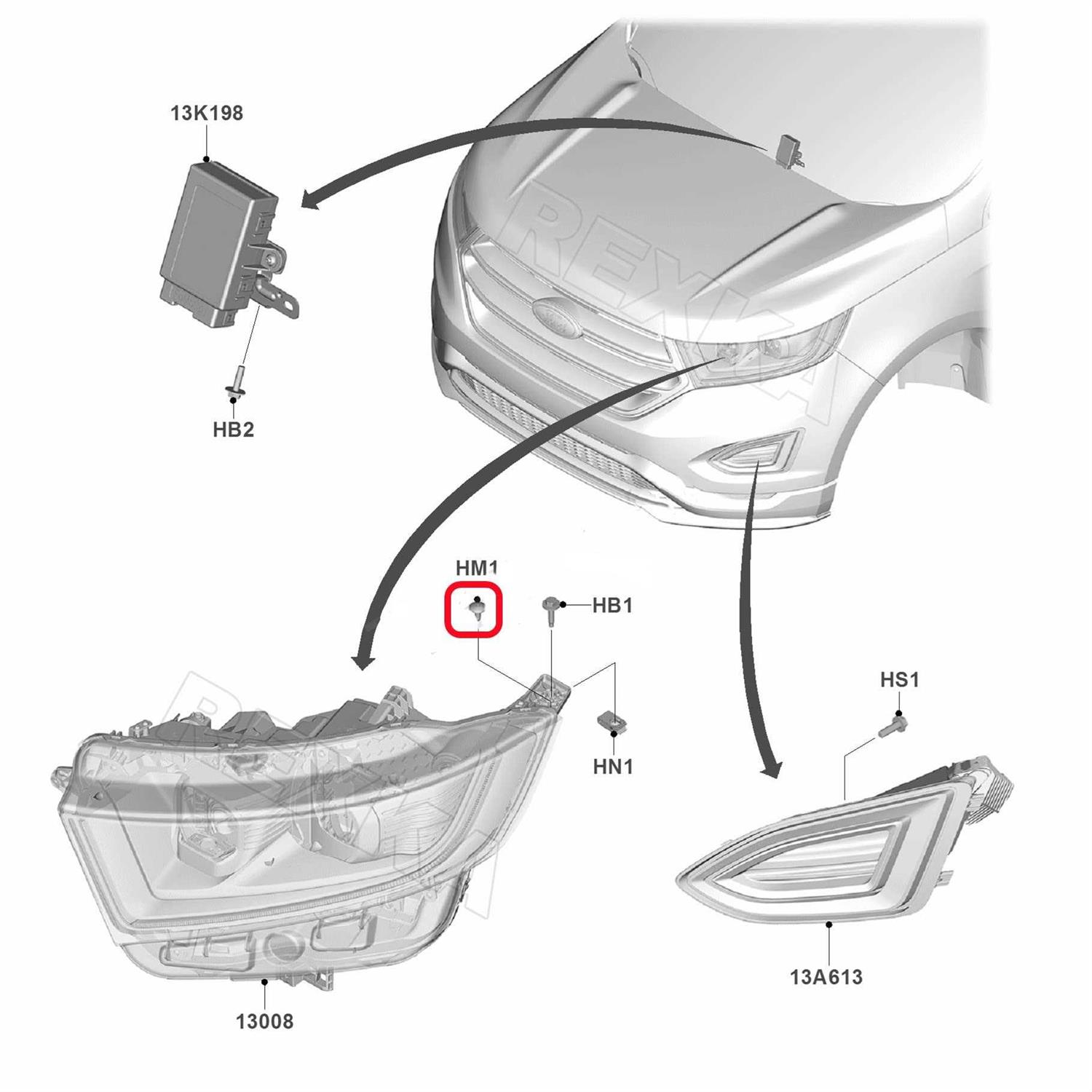 Rexka Fender Liner Retainers Clips Fasteners for Ford W706092-s300 Edge ...
