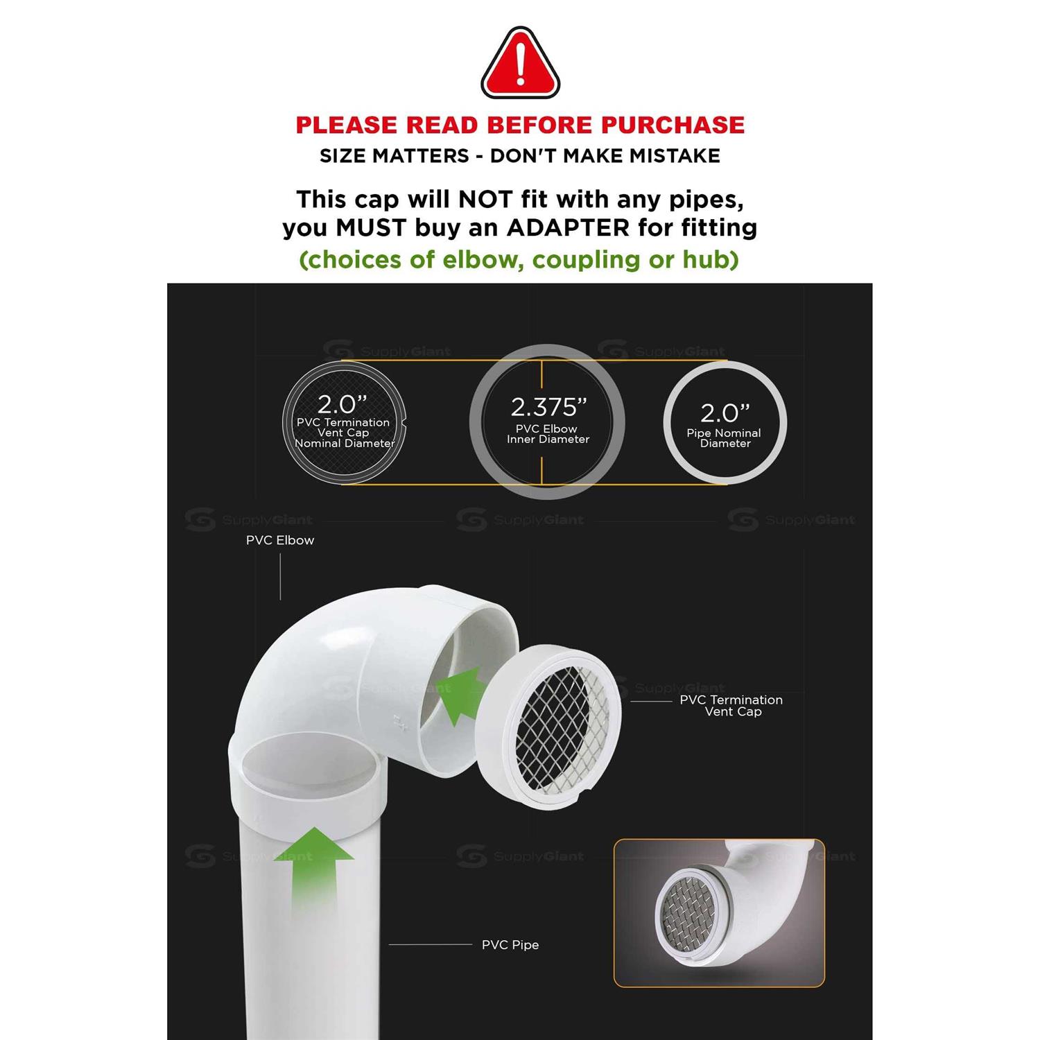 PVC Termination Cap Mesh Screen Vent Cover Furnace & Roof Vent Cap ...