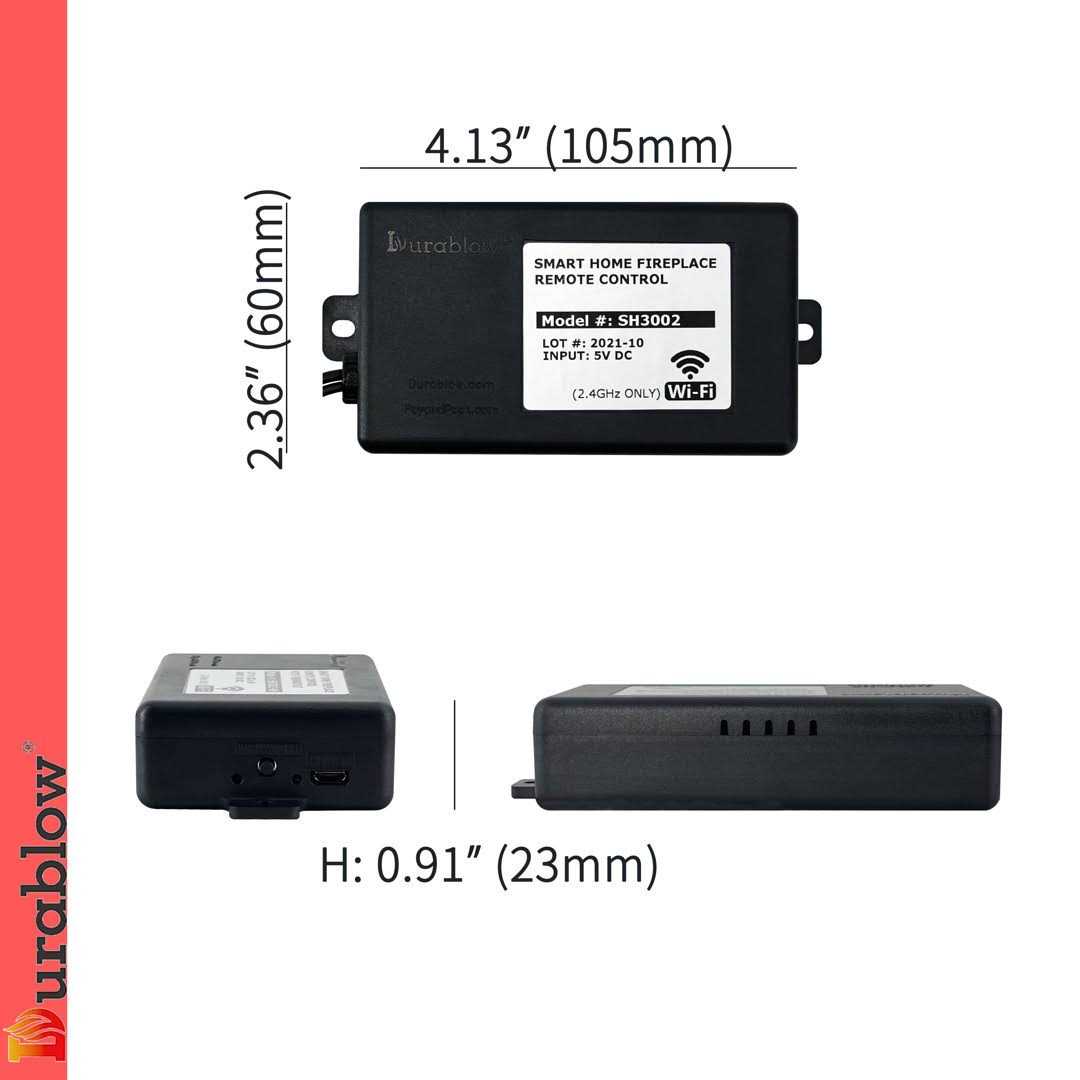 Durablow Gas Fireplace Wifi Smart Home Remote Control for Millivolt ...