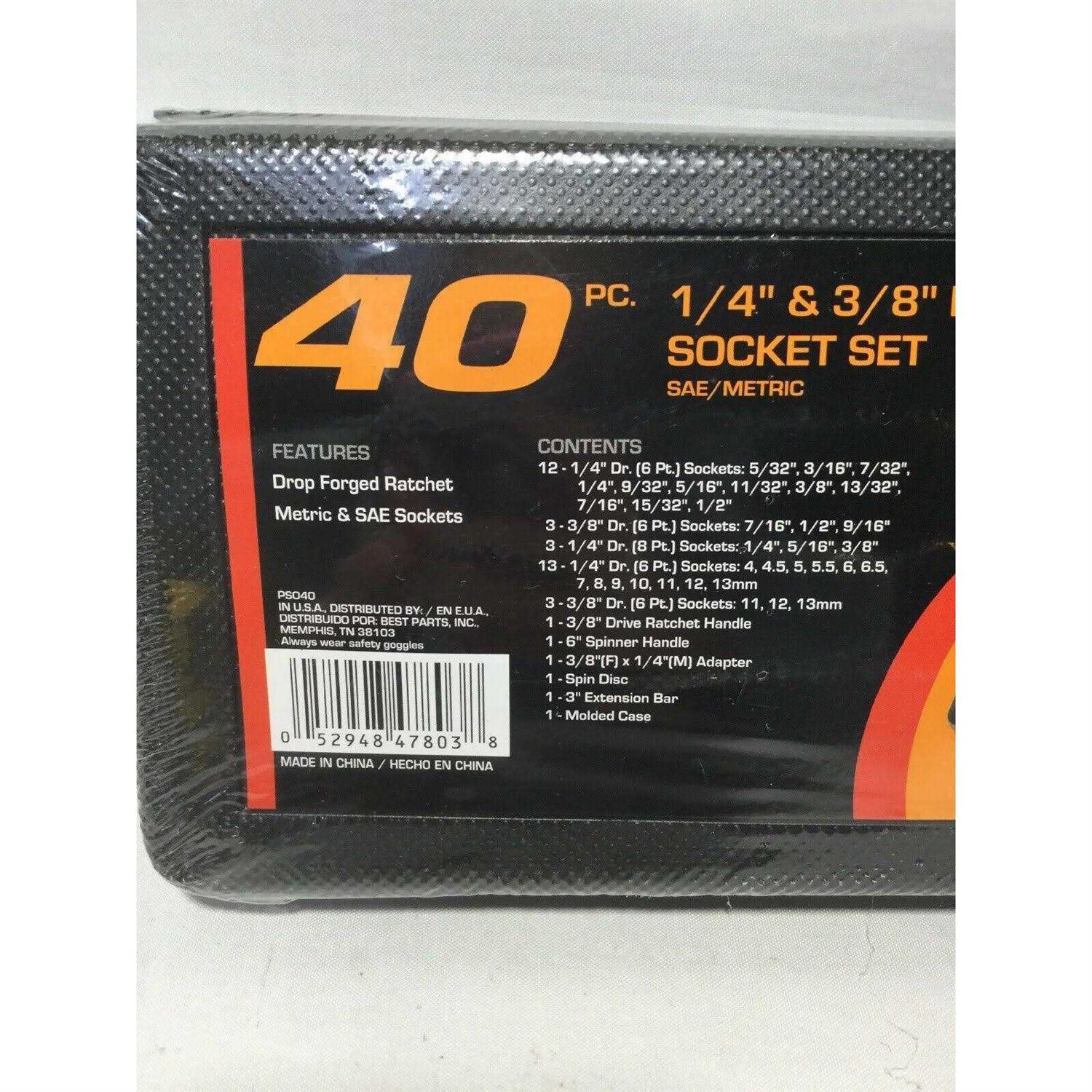 Best Parts Ratchet/Socket Sae/Metric Tool Set 40 Piece at AutoZone ...