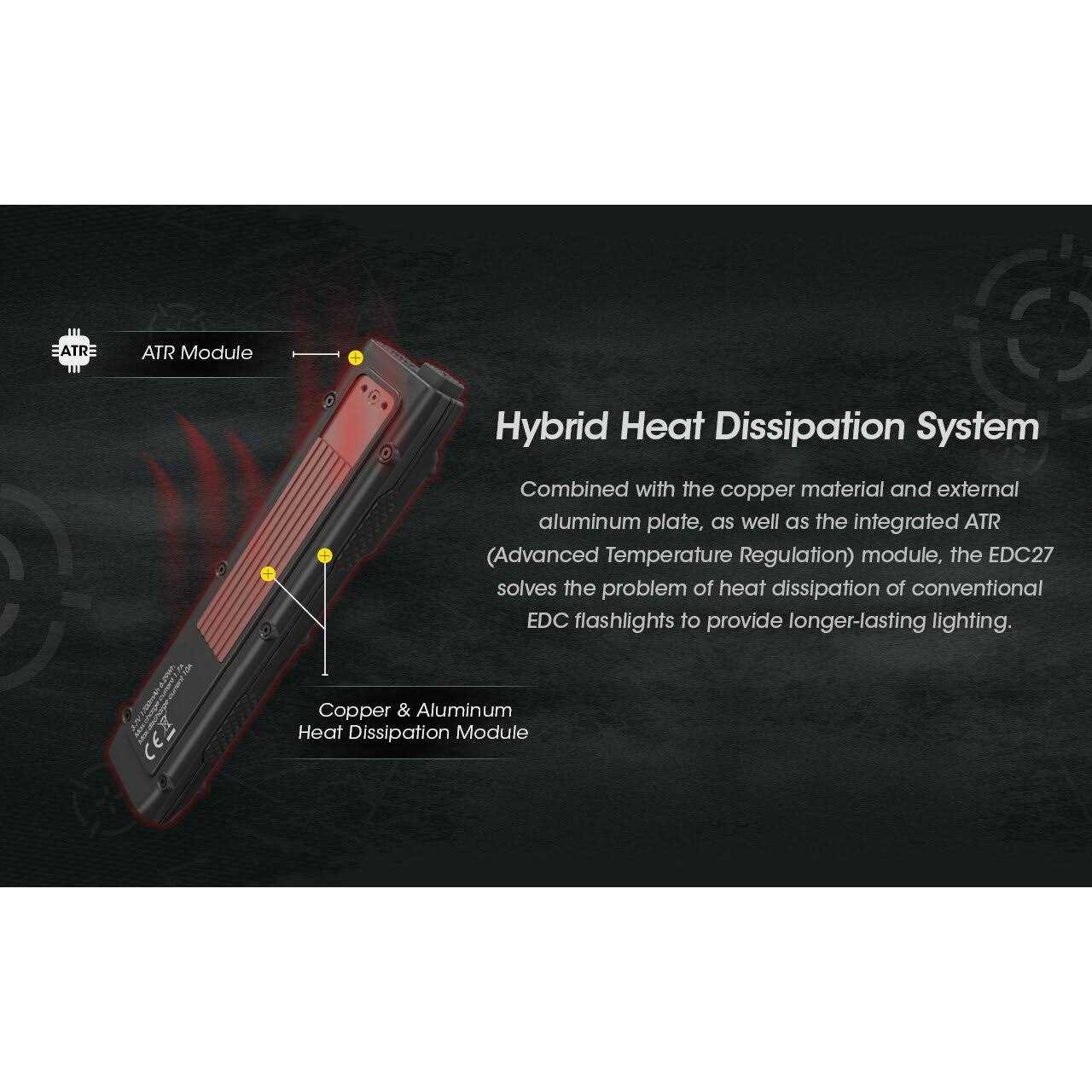 Nitecore EDC27 3000 Lumen Ultra Slim Flat EDC Flashlight - Hardware&Tools Online Store