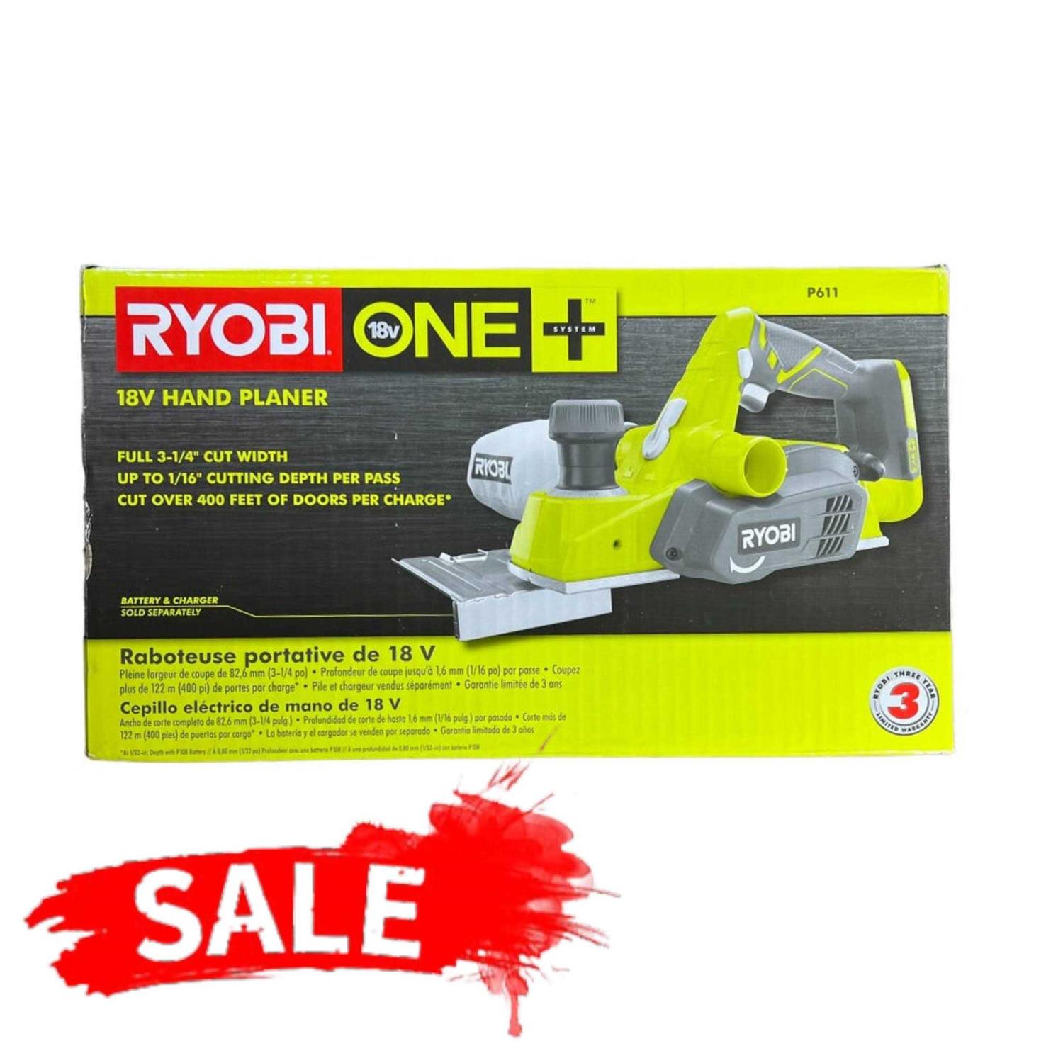 Ryobi 18-Volt ONE+ Cordless 3-1/4 in. Planer P611 - Hardware&Tools ...