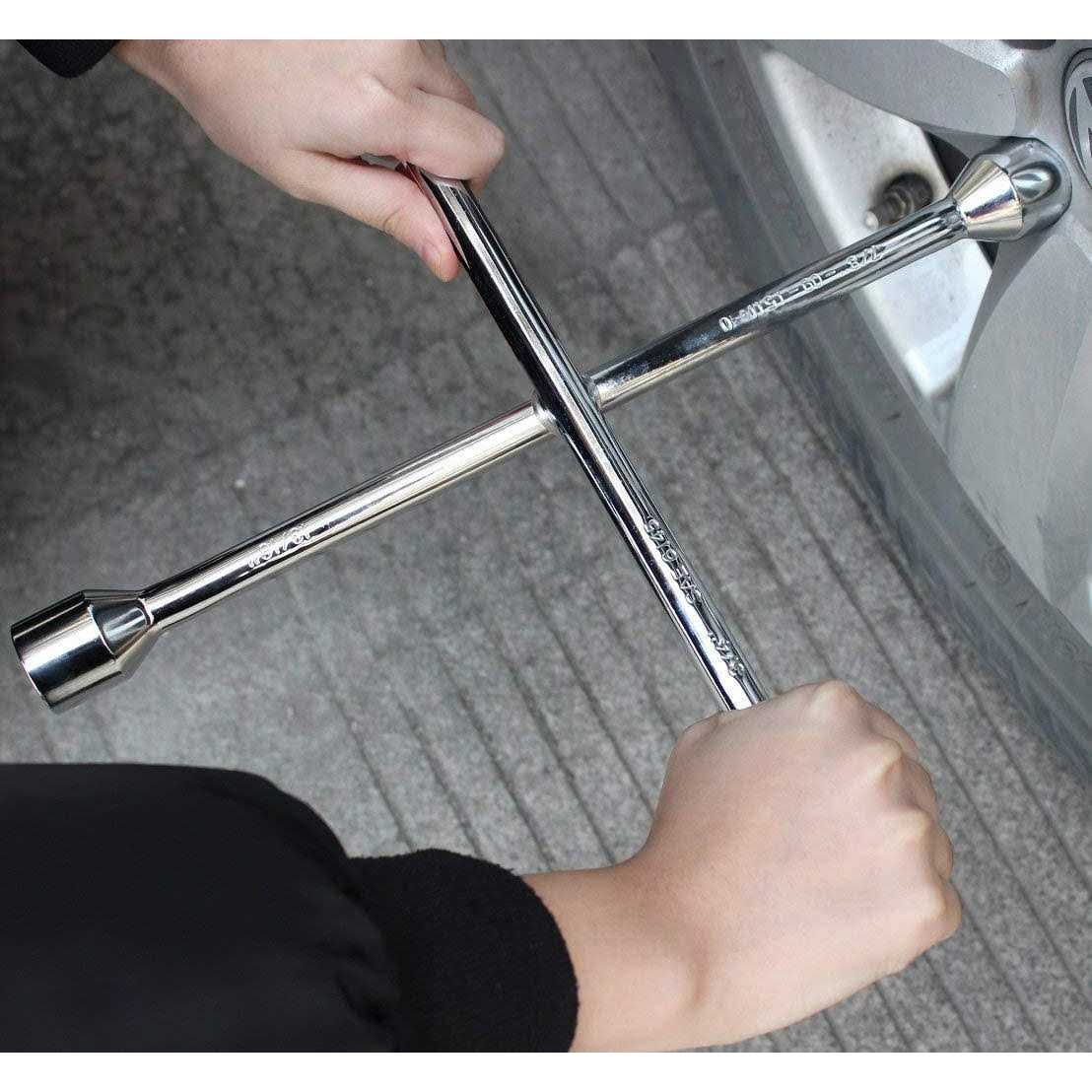 Cartman 14 Inch Universal Heavy Duty Lug Wrench 4 way Tire Iron Wrench ...