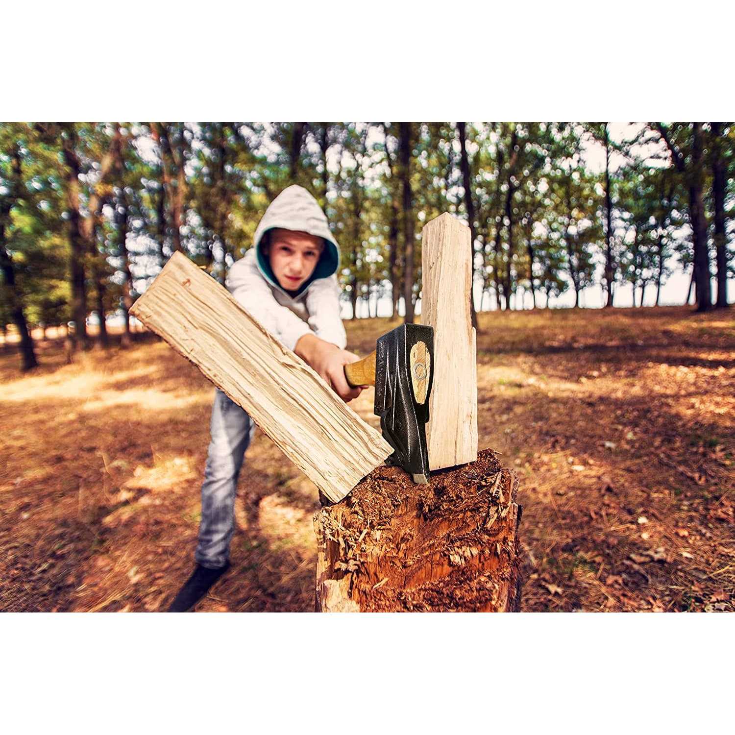 Chopper Wooden Axe # 1 Splitting Maul Axe Powerful Log Splitting Action ...