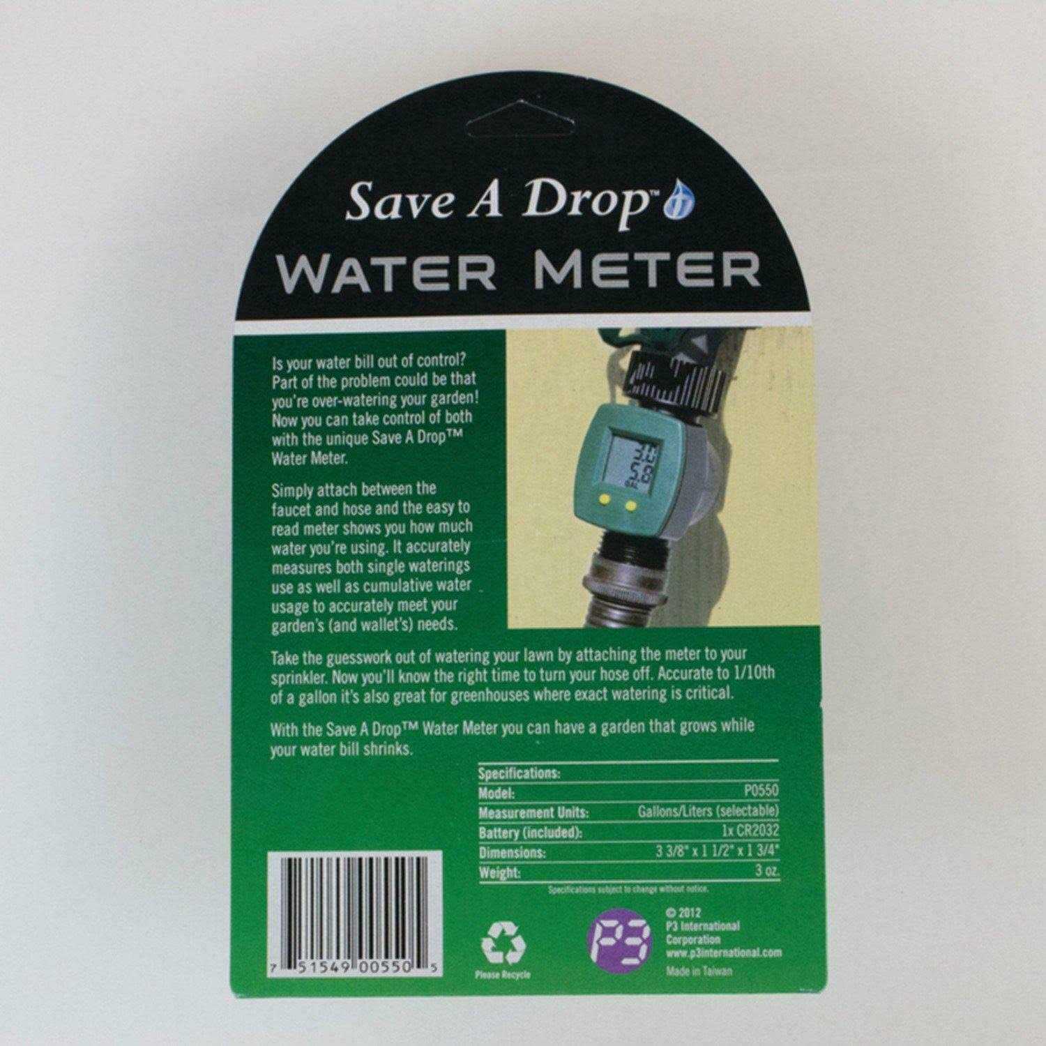 P3 International Save A Drop Water Meter - Hardware&Tools Online Store