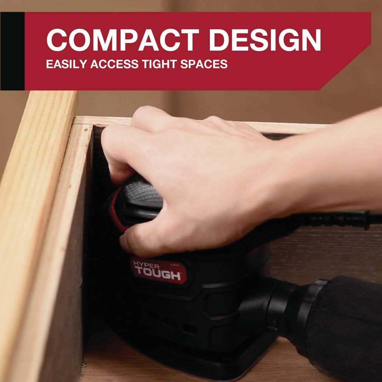 Hyper Tough 1.5 Amp Corded Detail Sander with Dust Bag - Hardware&Tools ...