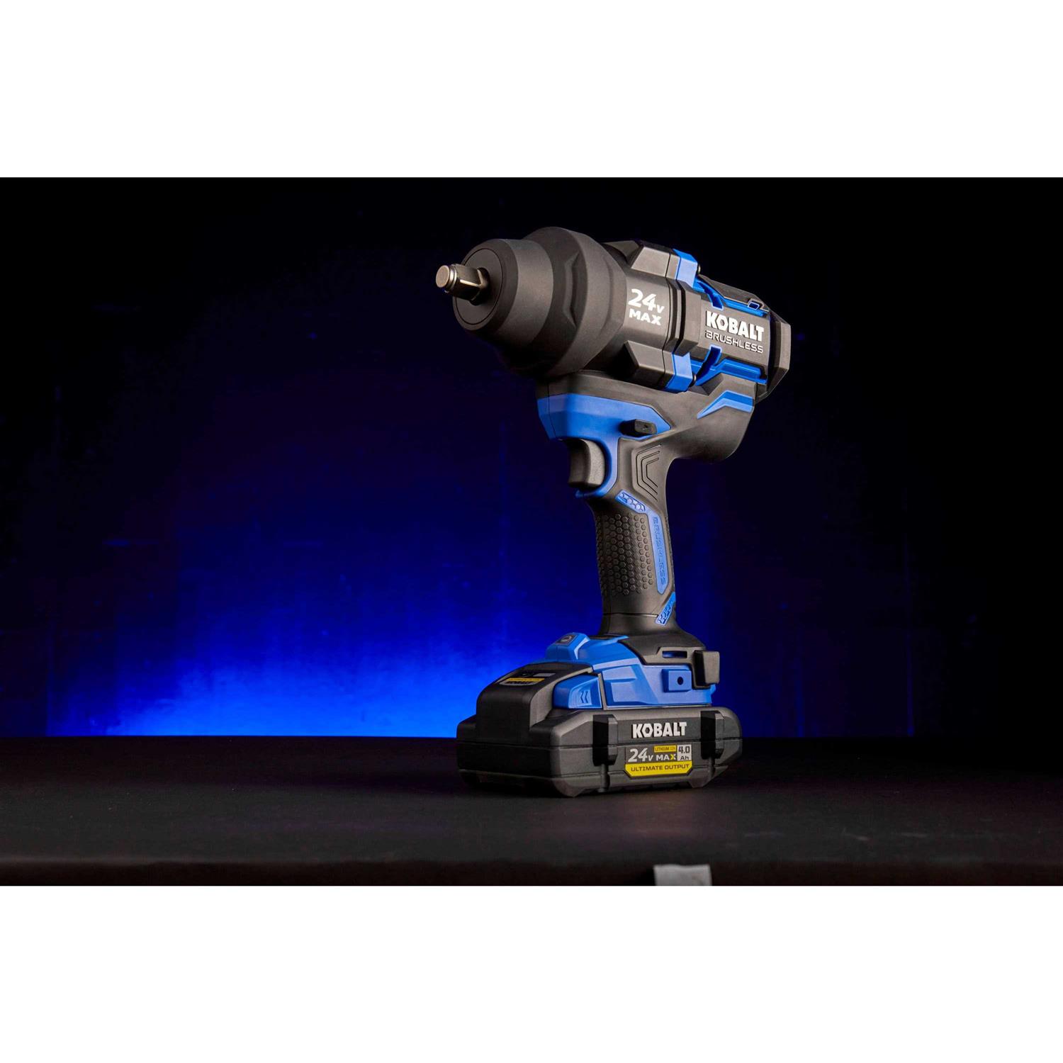 Kobalt XTR 24-Volt Max Variable Speed Brushless 1/2-in Drive Cordless ...