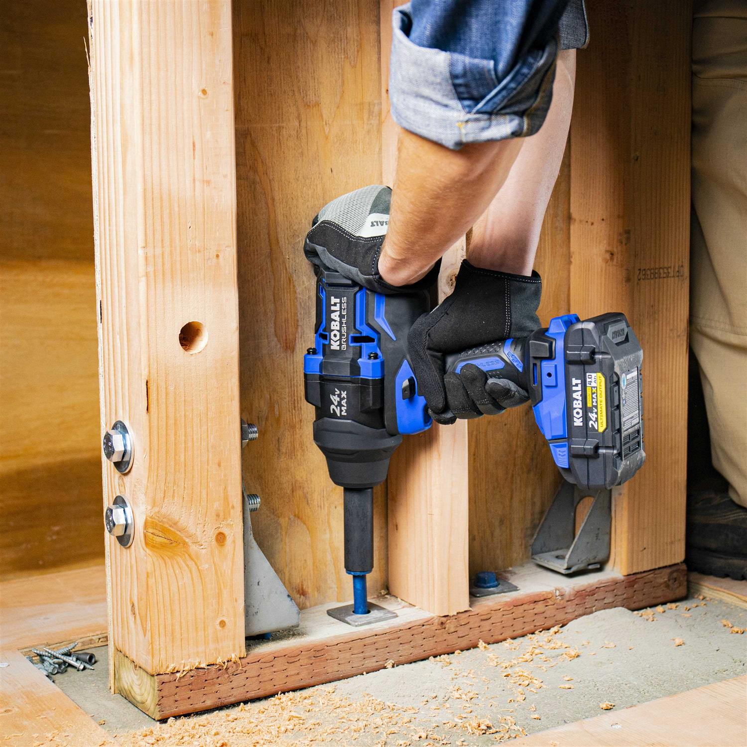 Kobalt XTR 24-Volt Max Variable Speed Brushless 1/2-in Drive Cordless ...