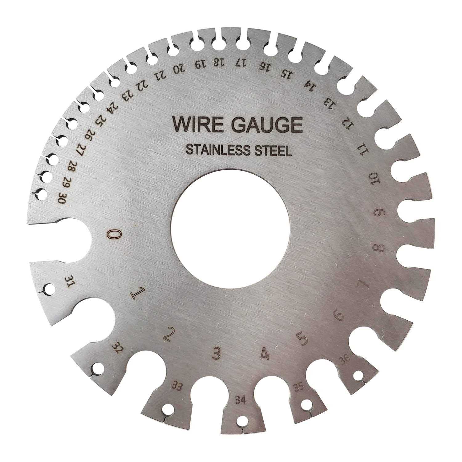 JENSWILL Round Dual Sided Metal Wire Guage Thickness Gauge - Hardware ...