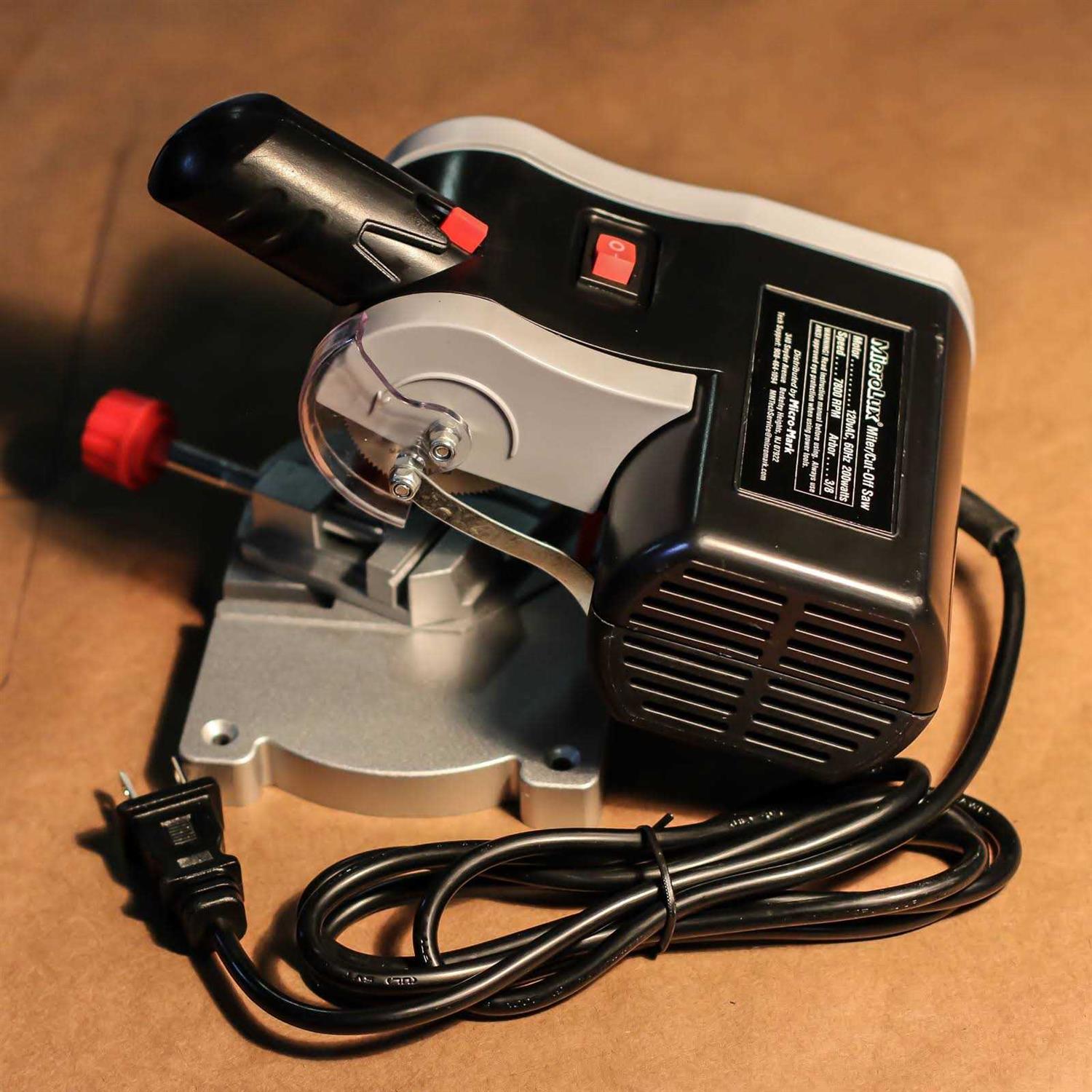 Micro-Mark MicroLux Mini Miter/Cut-off Saw includes a powerful 7800 rpm ...