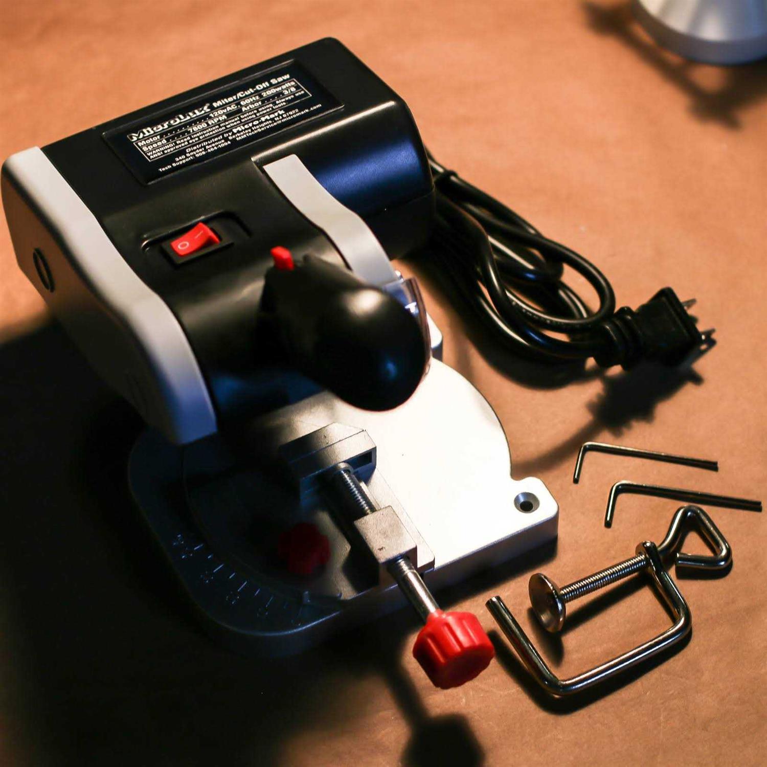 Micro-Mark MicroLux Mini Miter/Cut-off Saw includes a powerful 7800 rpm ...