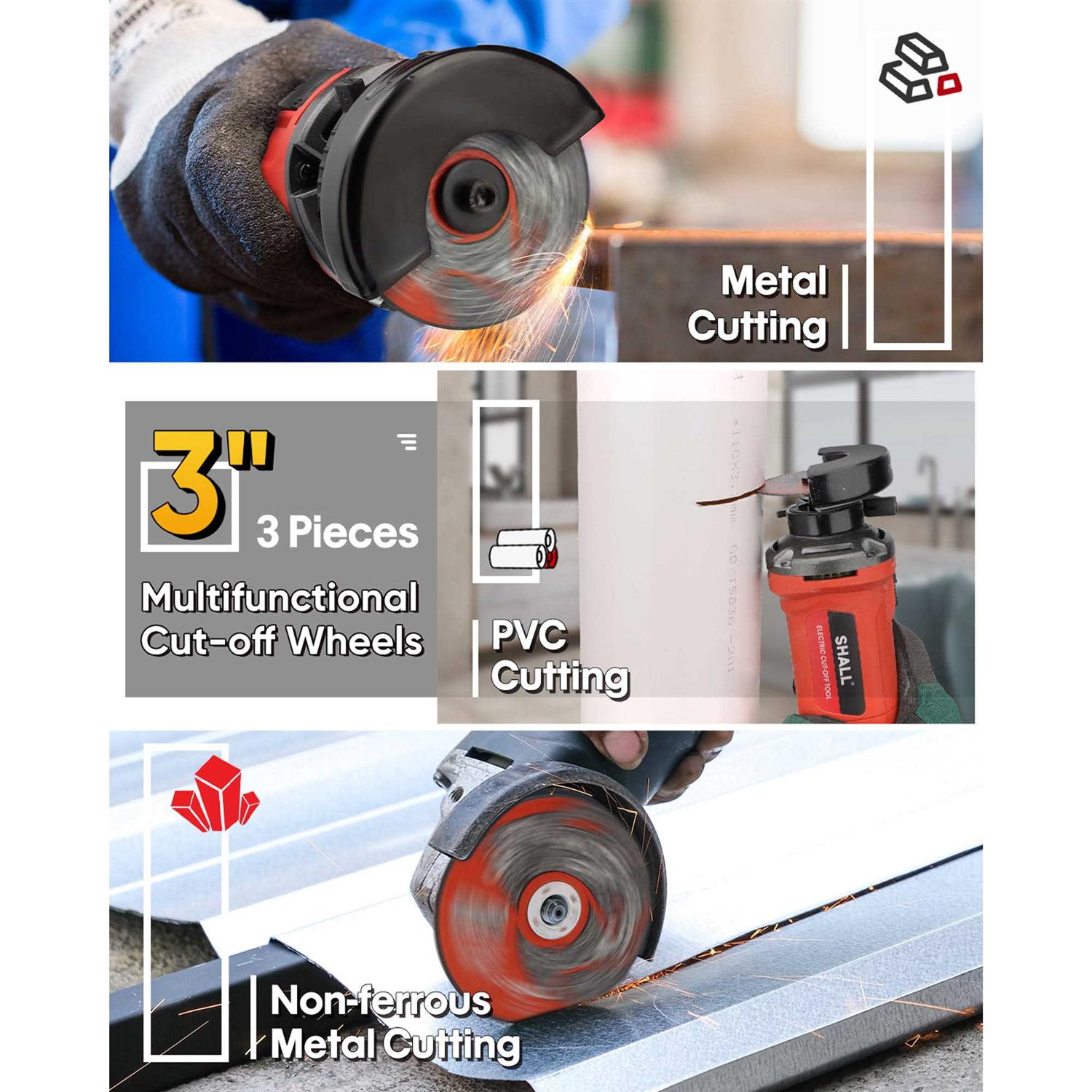 Shall 3 Inch High-Speed Cut Off Tool 3.5 Amp Metal Cutter Tool with ...