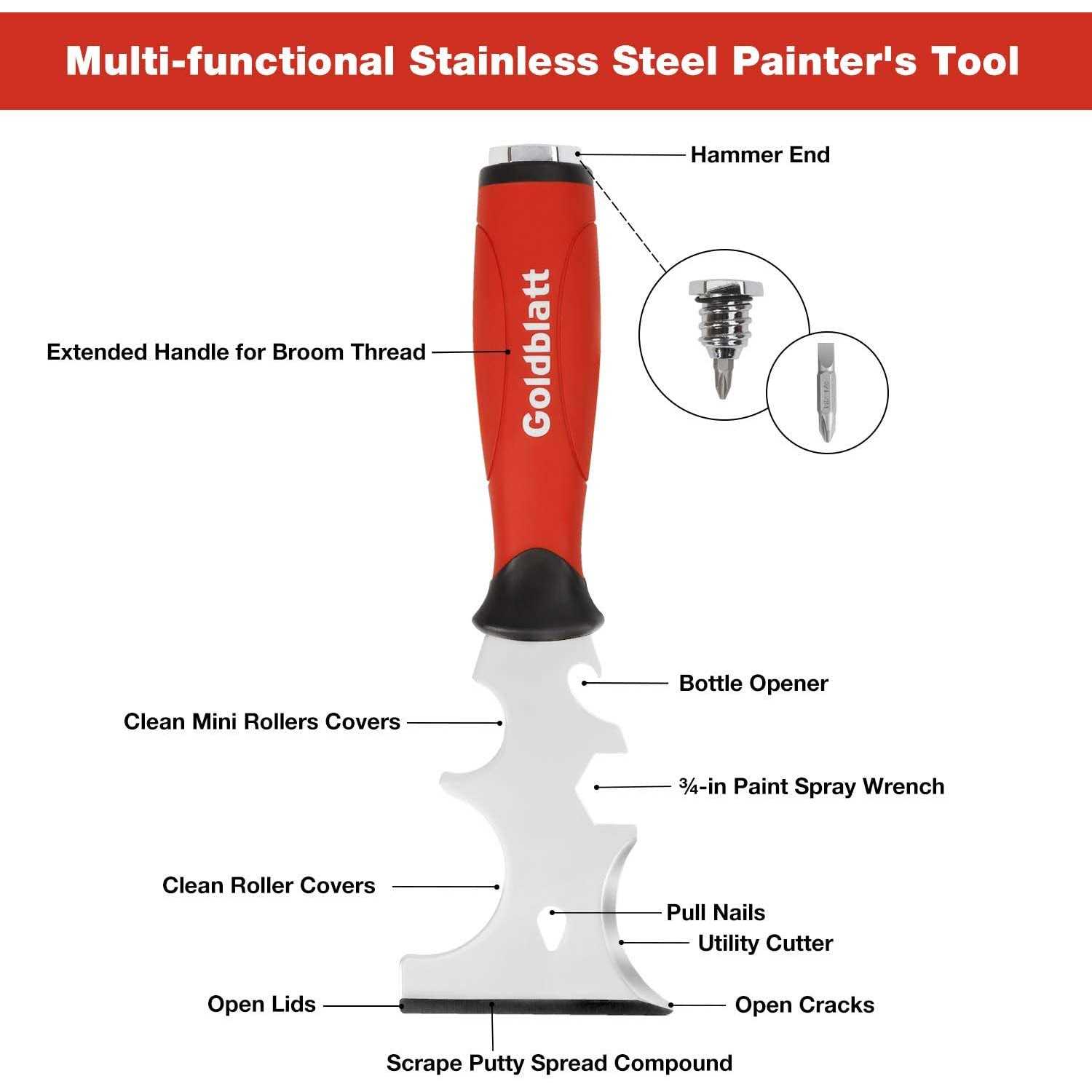 Goldblatt Drywall Hand Tool Kit Stainless Steel Joint Knife - Hardware ...
