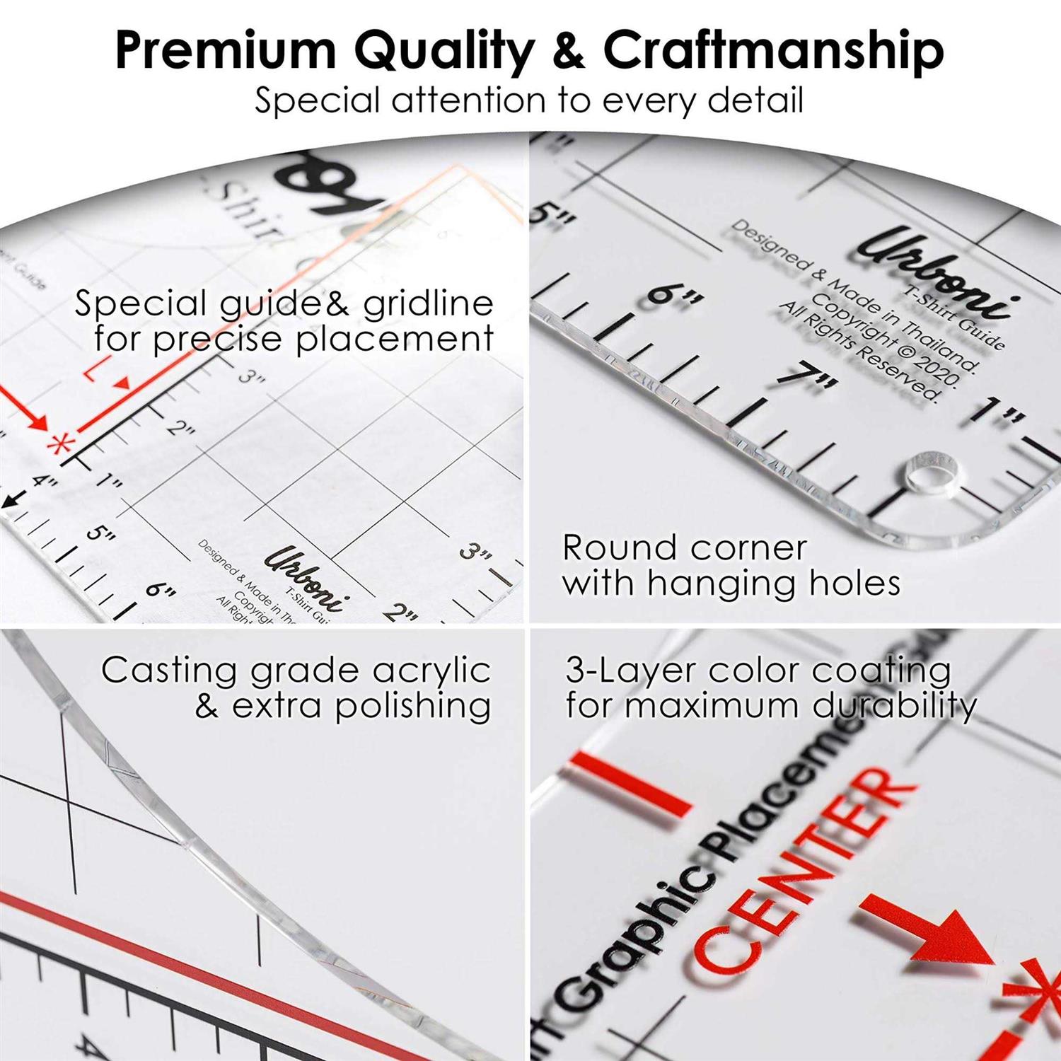 Tshirt Ruler Guide for Vinyl Alignment T shirt Rulers to Center Designs ...