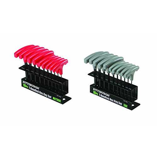 Pittsburgh Metric T-Handle Hex Key Set, 10 Piece - Hardware&Tools ...