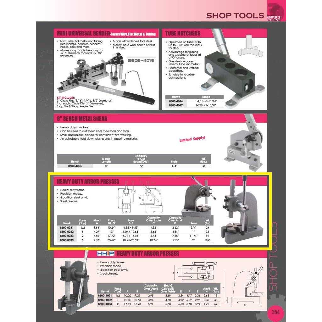 Hhip 8600-0031 Heavy Duty Arbor Press - Hardware&Tools Online Store
