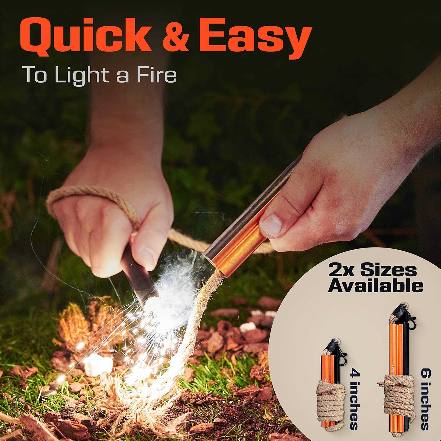 Fire Starter Survival Tool All-in-One Flint and Steel Fire Starter Kit ...
