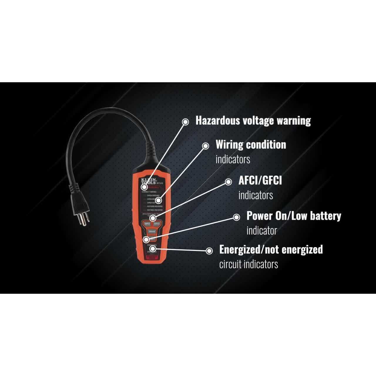 Klein Tools RT310 AFCI/GFCI Outlet Tester - Hardware&Tools Online Store