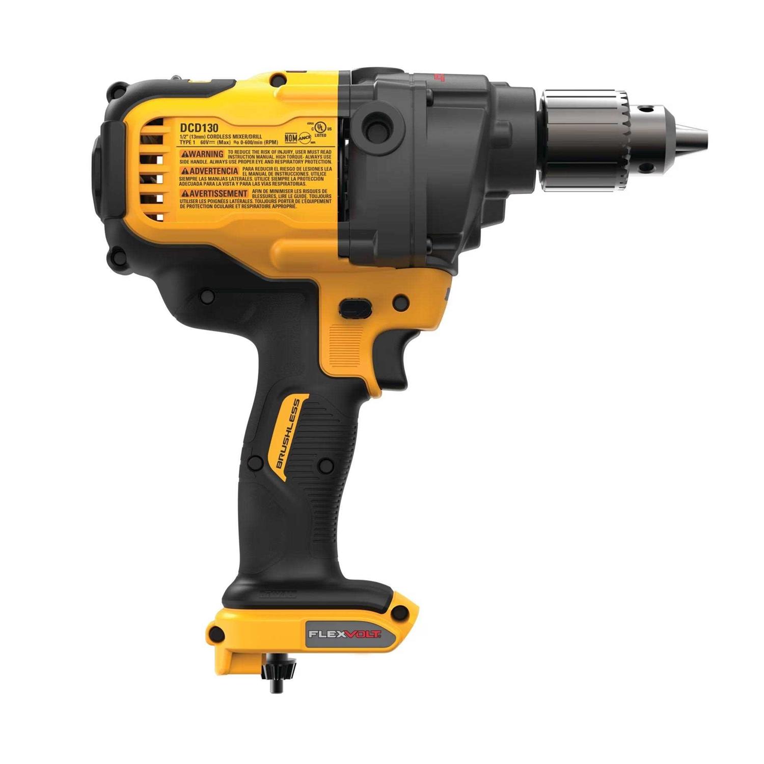 DeWalt 60V MAX Mixer/Drill with E-Clutch System DCD130B - Hardware ...