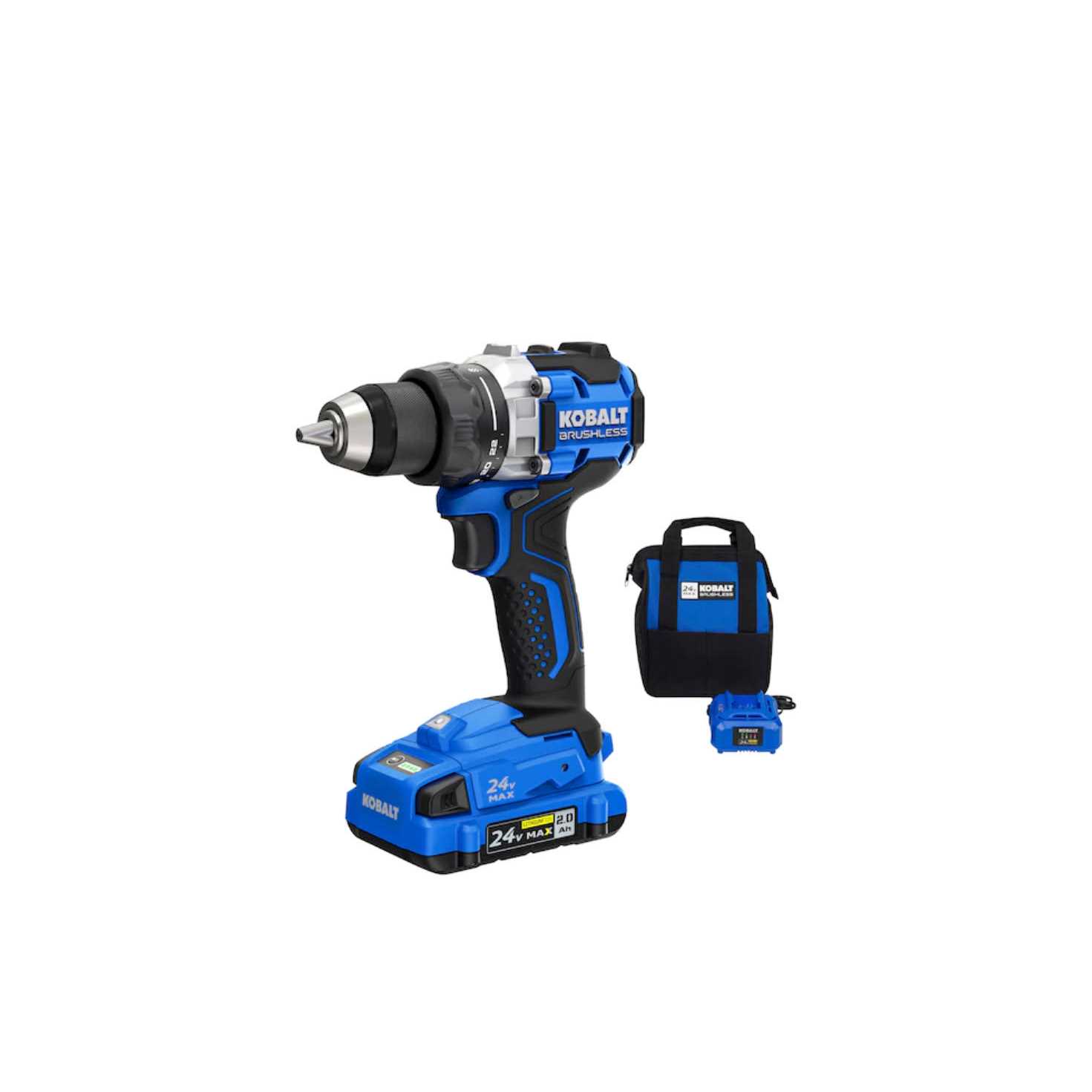 Kobalt 24-volt Max 1/2-in Metal Ratcheting Brushless Cordless Drill ...