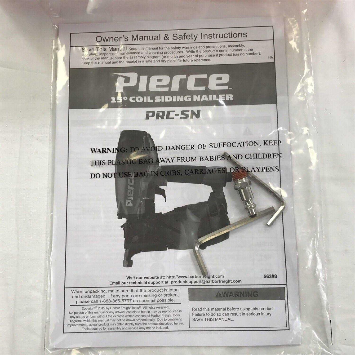 Pierce 15 Professional Coil Siding Nailer Prc-15 - Hardware&Tools ...