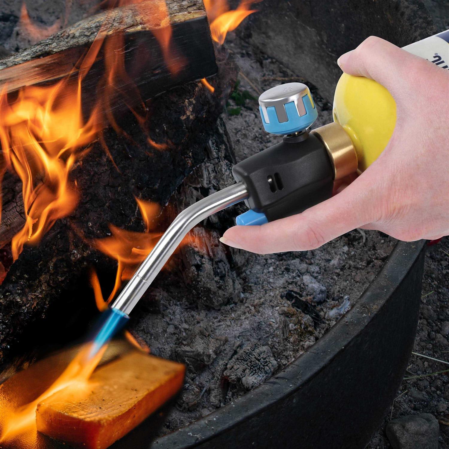 Bisupply Propane Torch with Push Button Igniter Adjustable Blow Torch ...